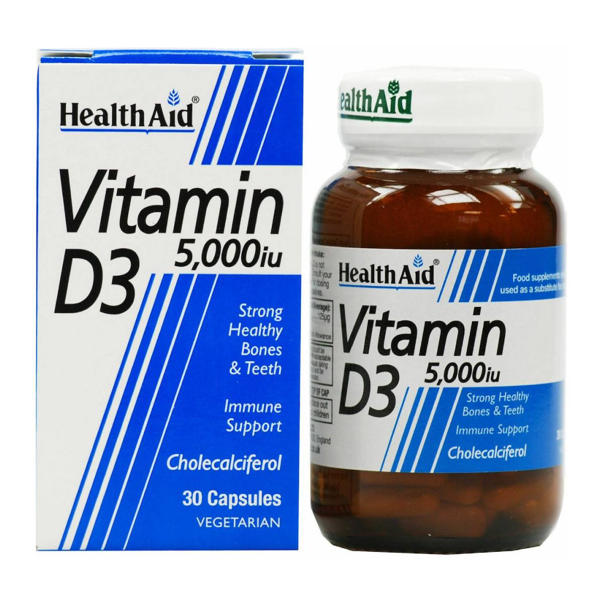 Health Aid Vitamin D3 5000iu 30 φυτικές κάψουλες - Pharmacity